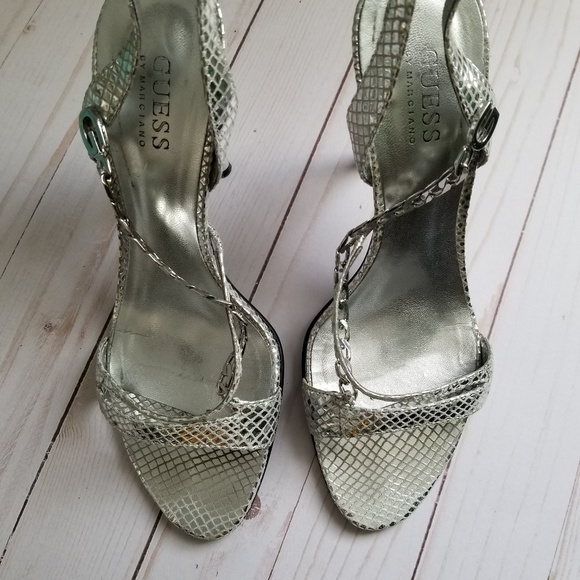 Guess by Marciano | Shoes | 6 Guess Silver Leather Shoes | Poshmark